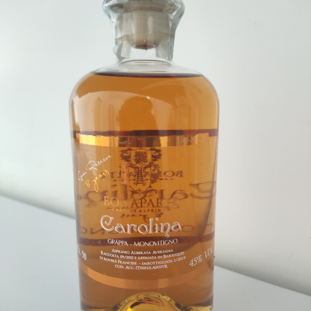 Discover the exquisite Carolina Grappa Barricata from Cantine Bonaparte ...
