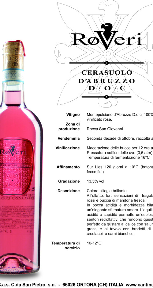 CERASUOLO D'ABRUZZO DOC-AQUILA - Wine from Cantine Roveri | Winetourism.com