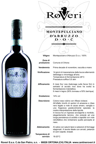 UVENERE-AQUILA - Wine from Cantine Roveri | Winetourism.com